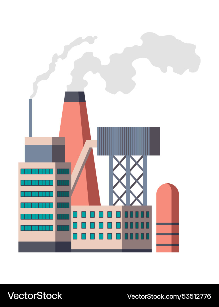 Factory industrial manufactory Royalty Free Vector Image