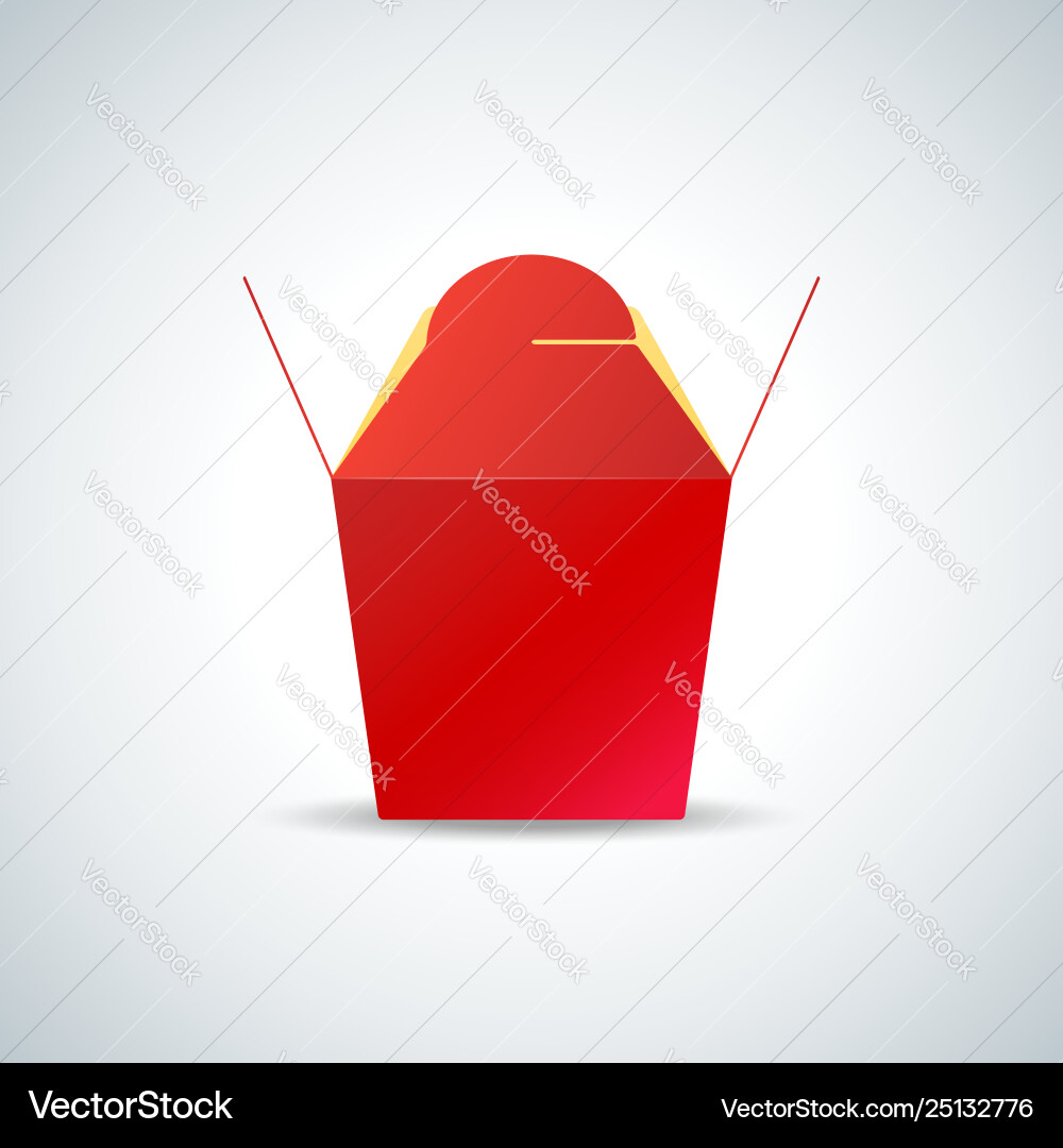 Noodle paper box mockup Royalty Free Vector Image