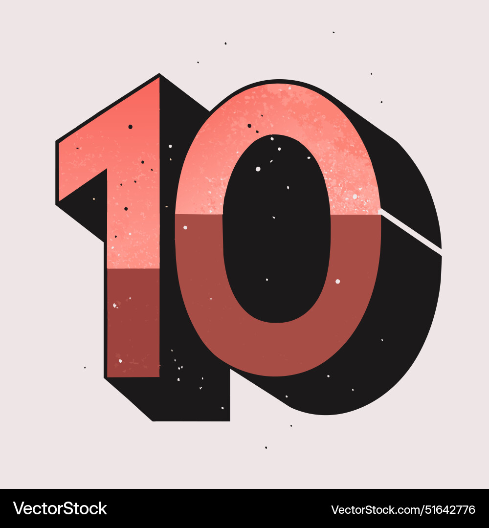 Number design Royalty Free Vector Image - VectorStock