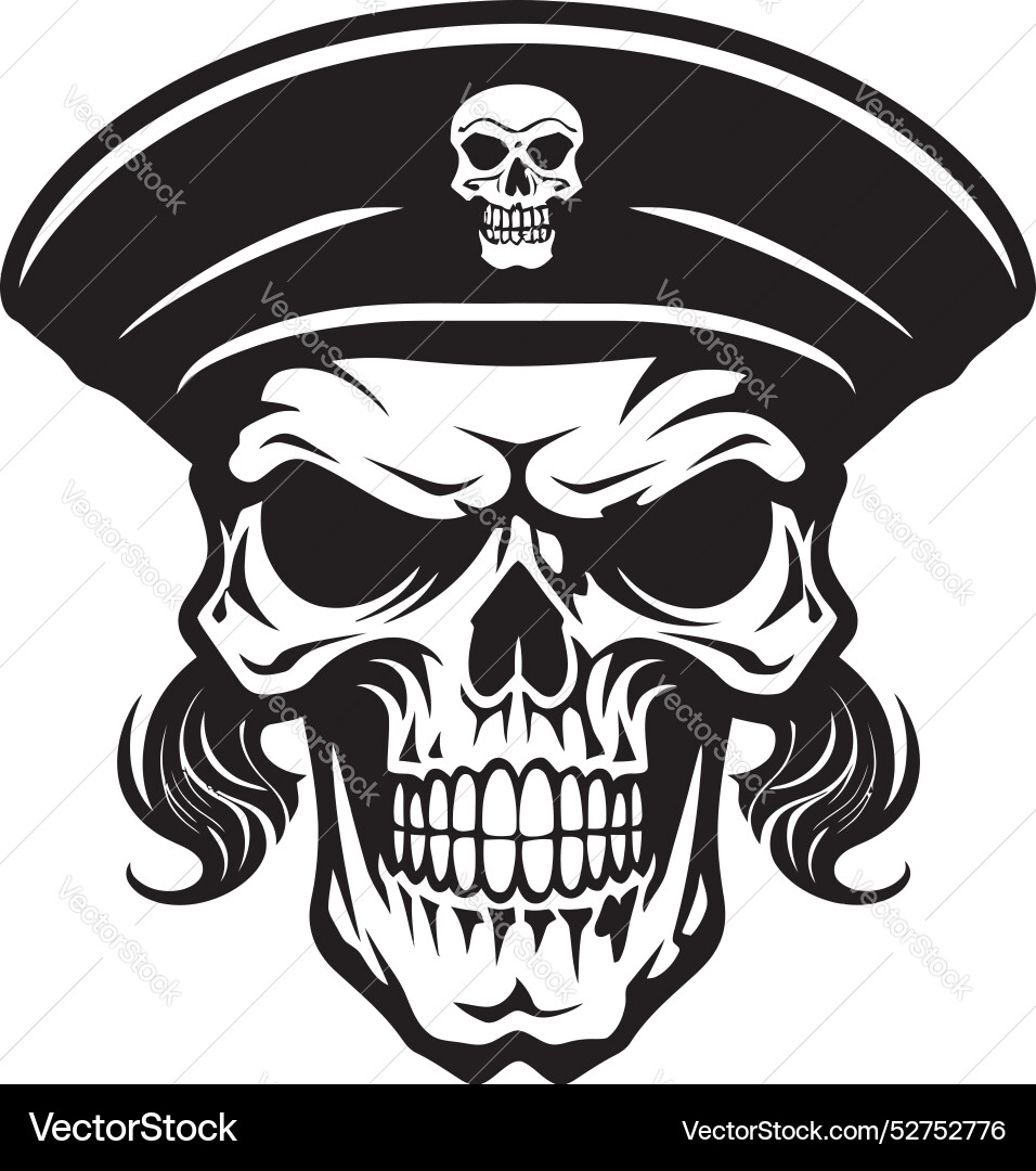 Stealth skull division tactical unit logo design Vector Image