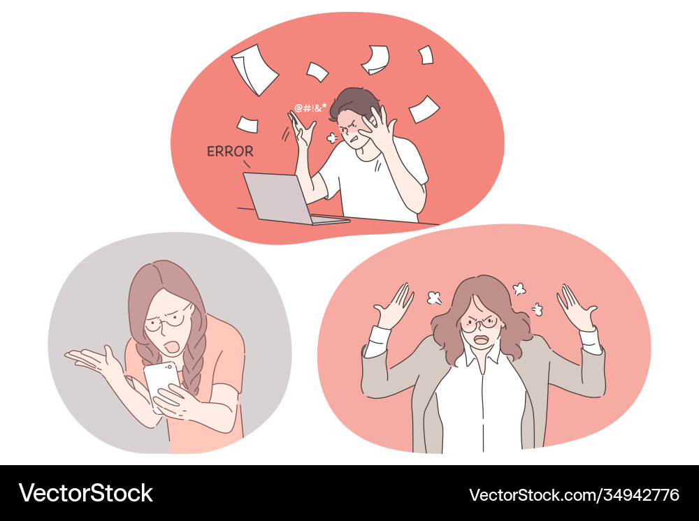 Stress overwork overload concept Royalty Free Vector Image