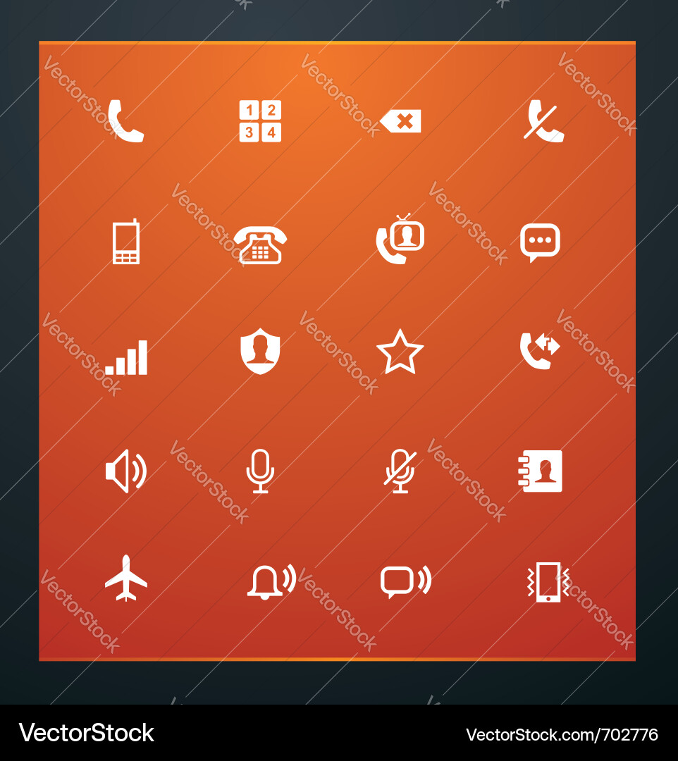 Universal glyphs 12 phone symbols 1 Royalty Free Vector