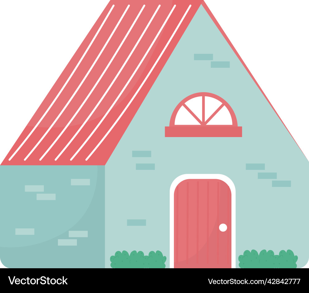Blue house design Royalty Free Vector Image - VectorStock
