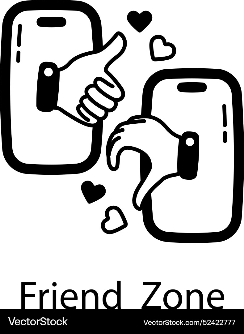 Friend Zone Royalty Free Vector Image Vectorstock