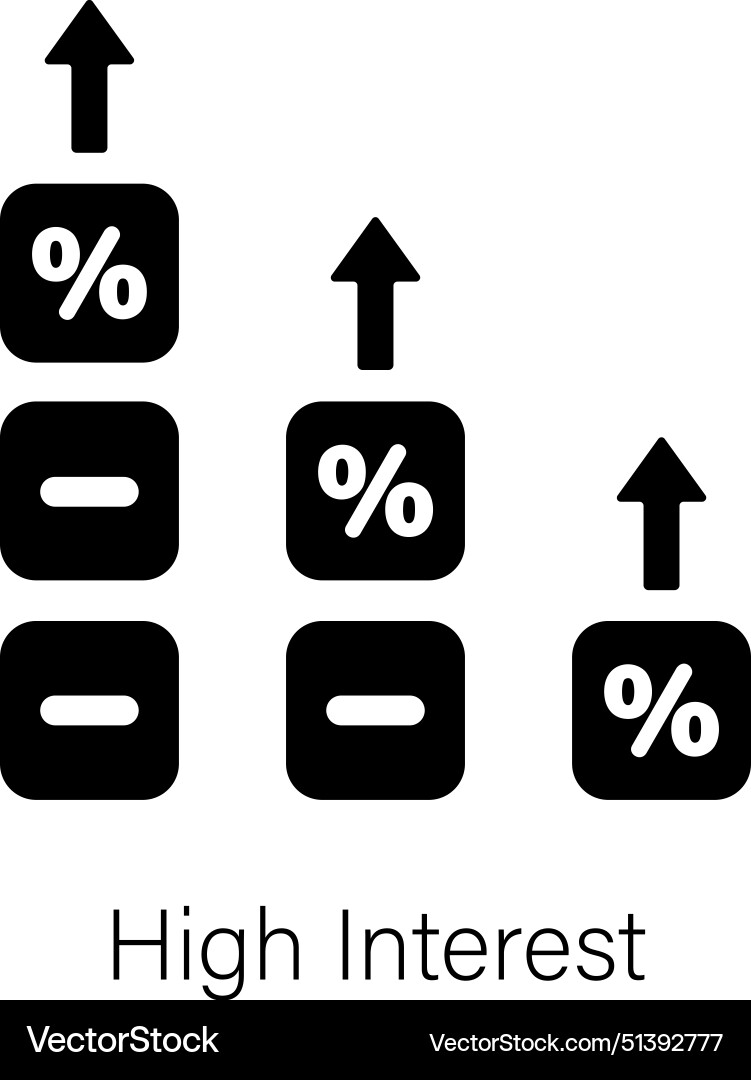 High interest Royalty Free Vector Image - VectorStock