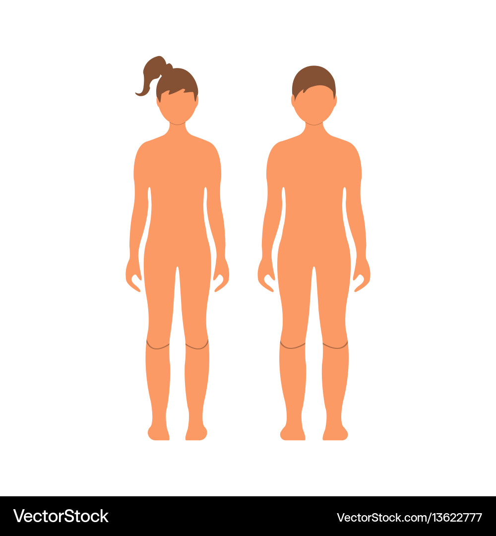 Mensch Frontseite Silhouette Lizenzfreies Vektorbild