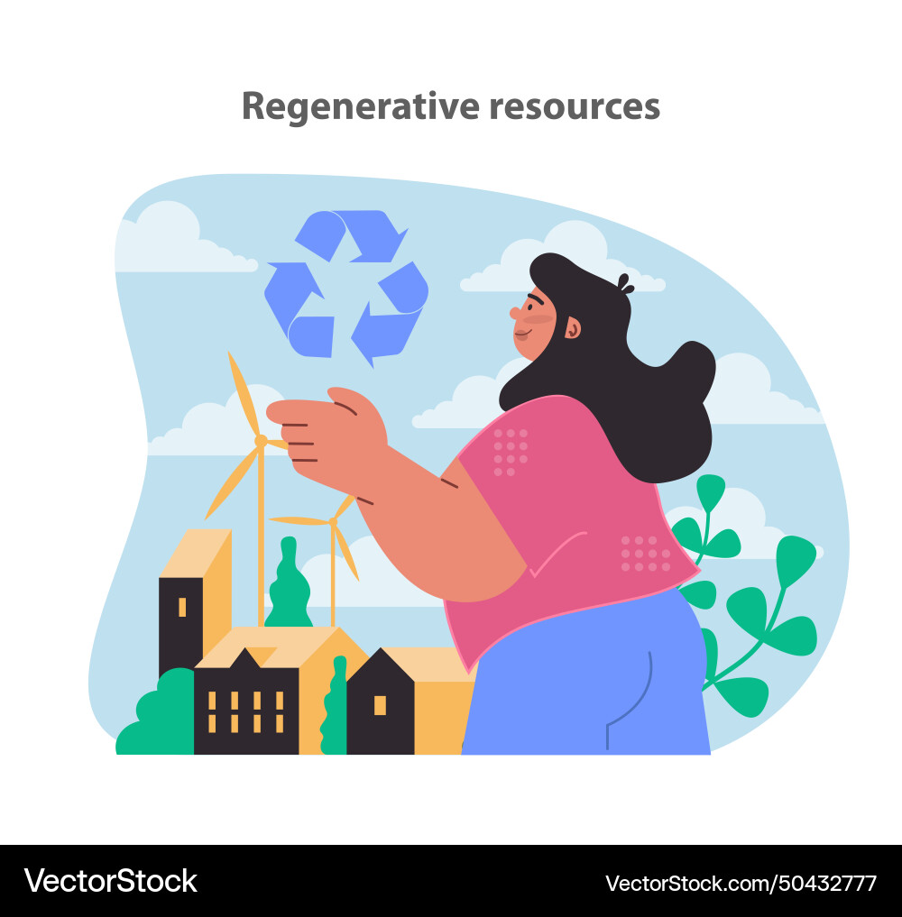 Regenerative resources concept Royalty Free Vector Image