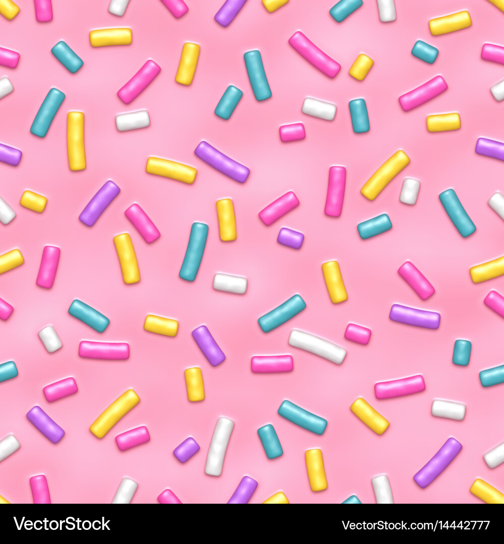 Seamless pattern with many decorative sprinkles Vector Image