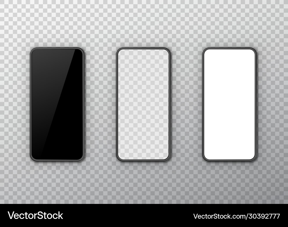 Smartphone Display Set - Black, White, Transparent