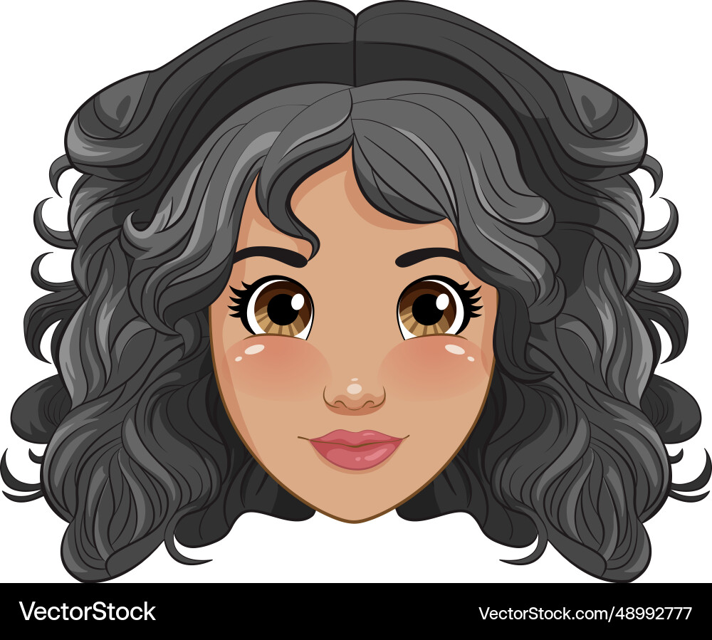 Woman head cartoon isolated Royalty Free Vector Image