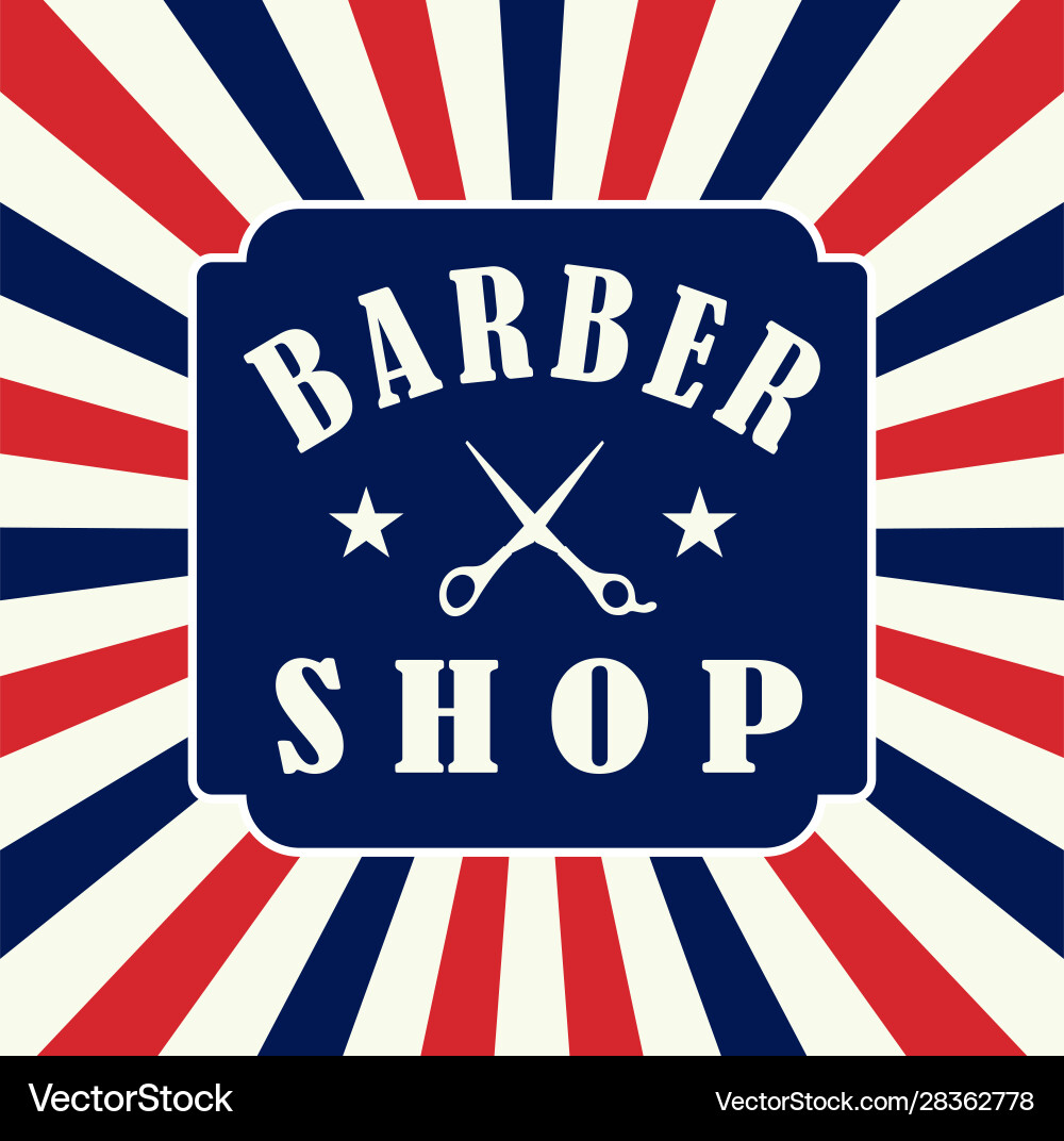 Barber shop sign icon texture logo Royalty Free Vector Image