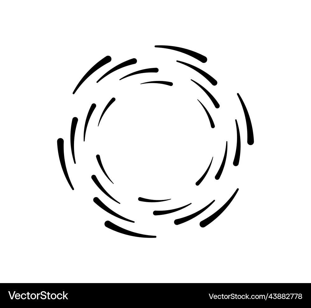 Circle speed lines for emblem design and comic Vector Image