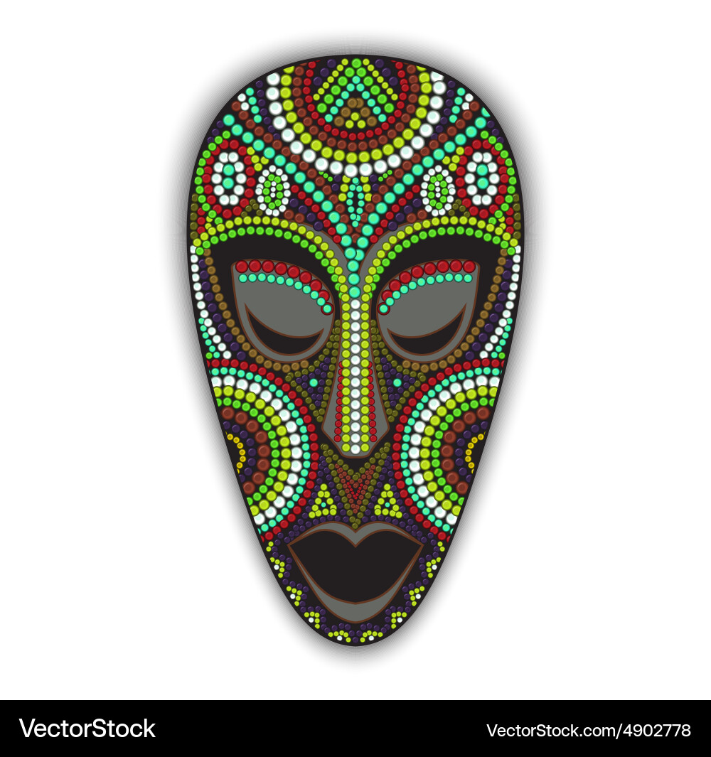 Colorful african mask Royalty Free Vector Image