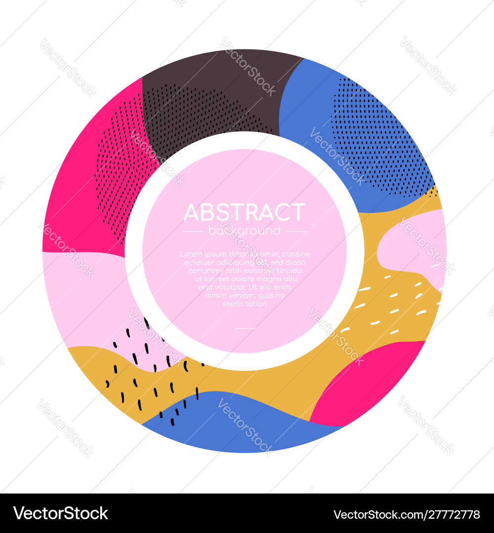 Colorful round flyer - modern abstract Royalty Free Vector