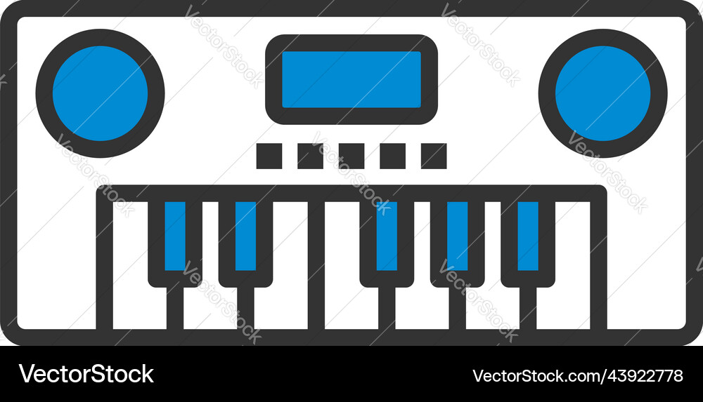 Music synthesizer icon Royalty Free Vector Image
