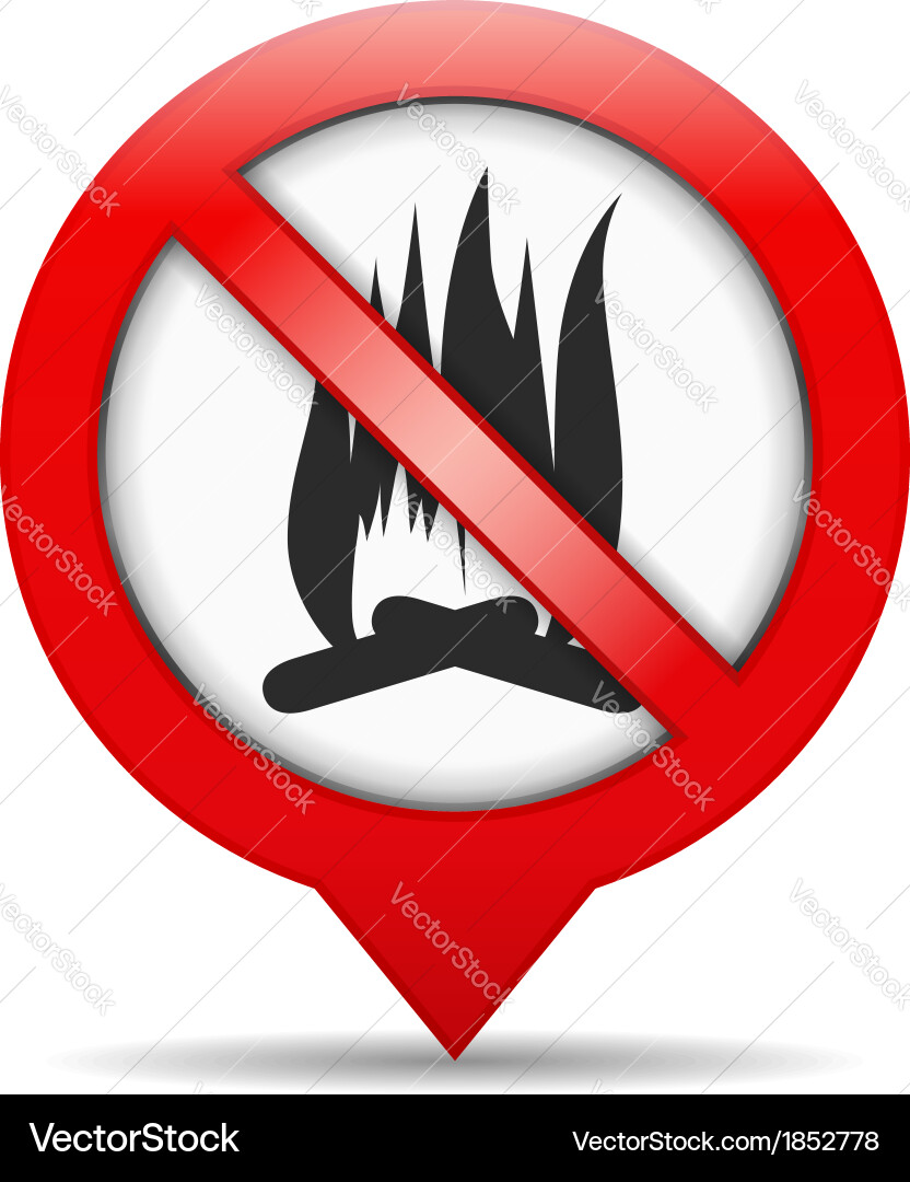 No fire sign Royalty Free Vector Image - VectorStock