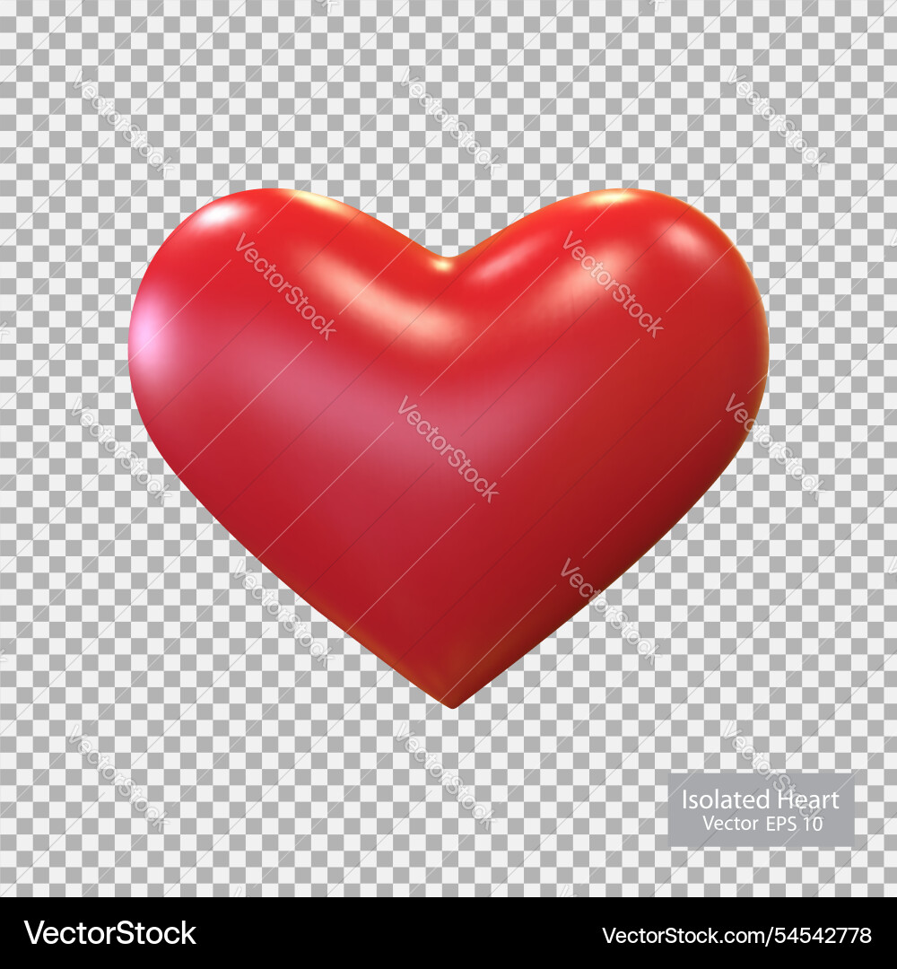 Red heart Royalty Free Vector Image - VectorStock