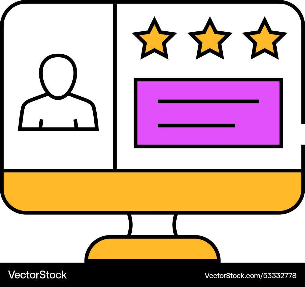 Review video call icon color Royalty Free Vector Image
