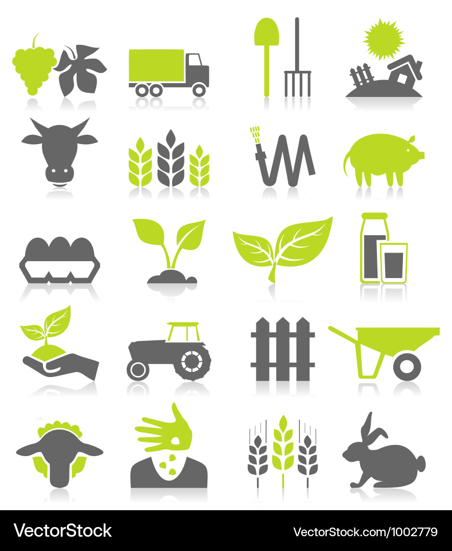 Agricultural Icon Set Royalty Free Vector Image