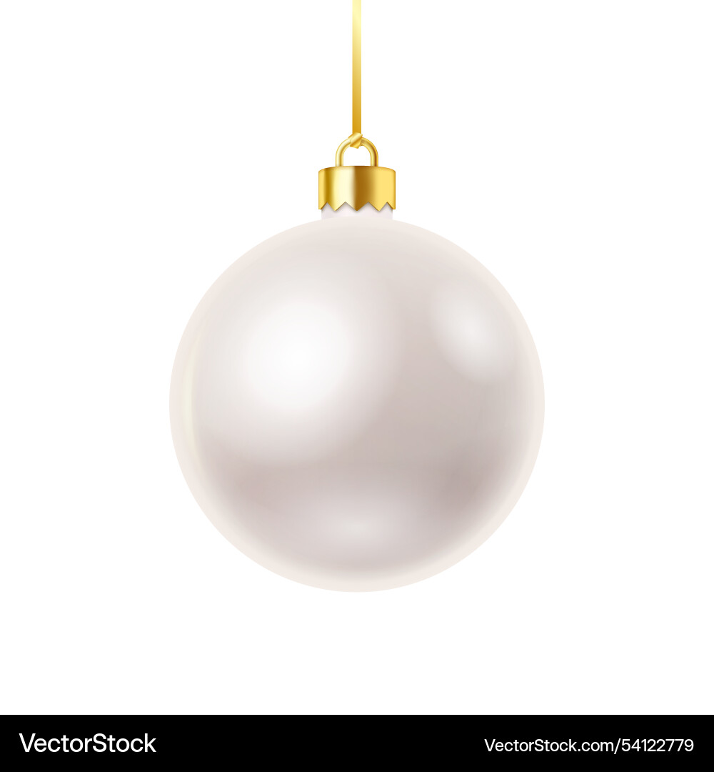 Blank glossy christmas bauble realistic Royalty Free Vector