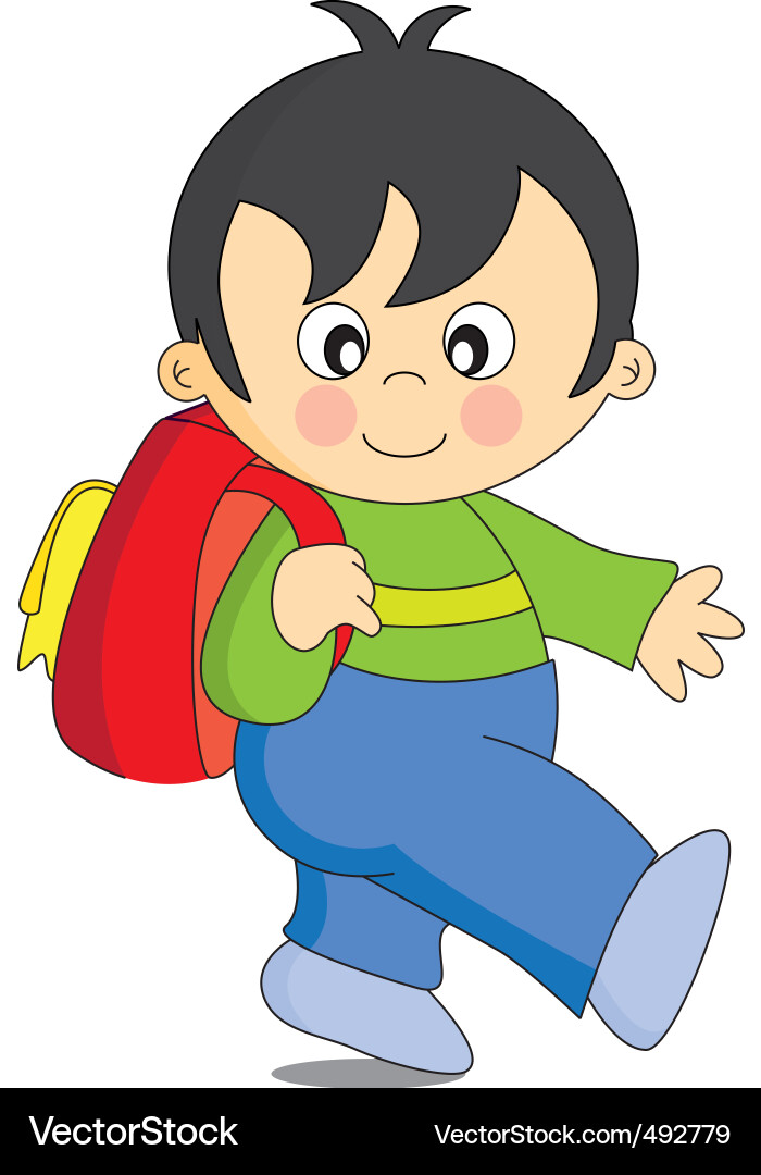 Boy school Royalty Free Vector Image - VectorStock