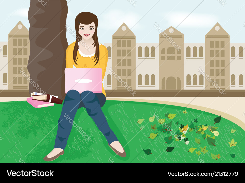 College student Royalty Free Vector Image - VectorStock