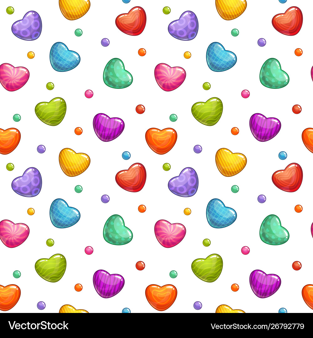 Colorful Heart Pattern Royalty Free Vector Image