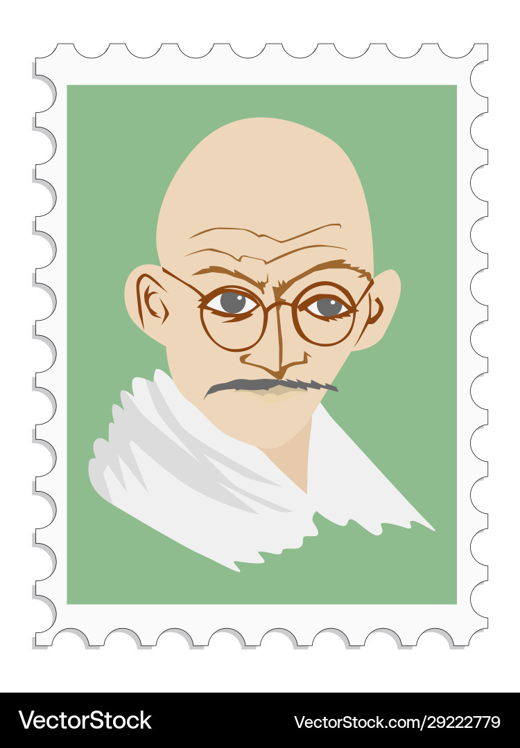 Mahatma gandhi famous indian politician leader Vector Image