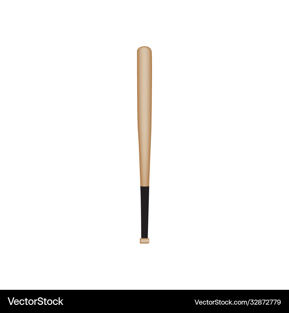 Realistic baseball bat isolated on white Vector Image
