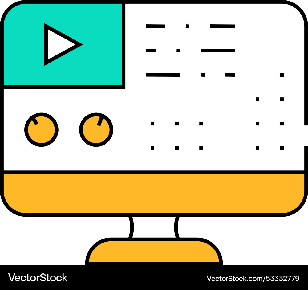 Settings video conference call icon color Vector Image