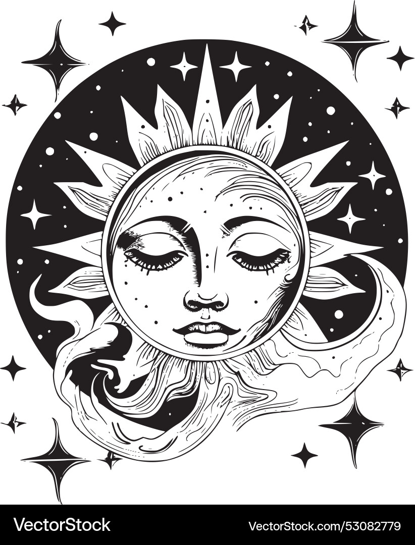 Silhouette moon Royalty Free Vector Image - VectorStock