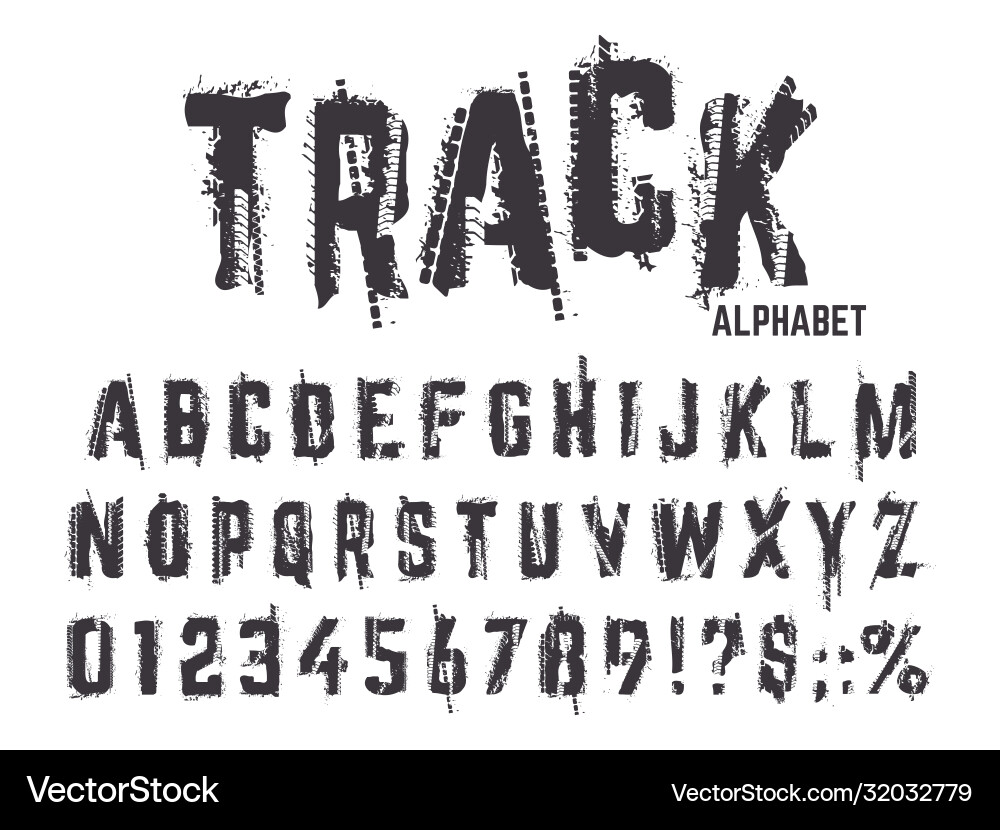 Tire Tread Font Vector Images (over 330)