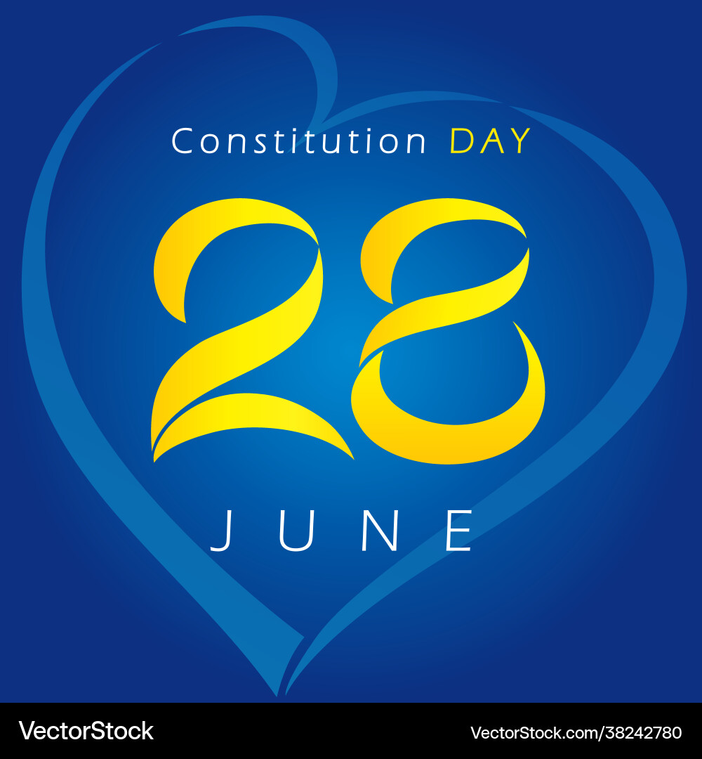28th june constitution day Royalty Free Vector Image