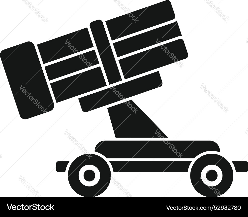 Ancient military rocket launcher standing Vector Image