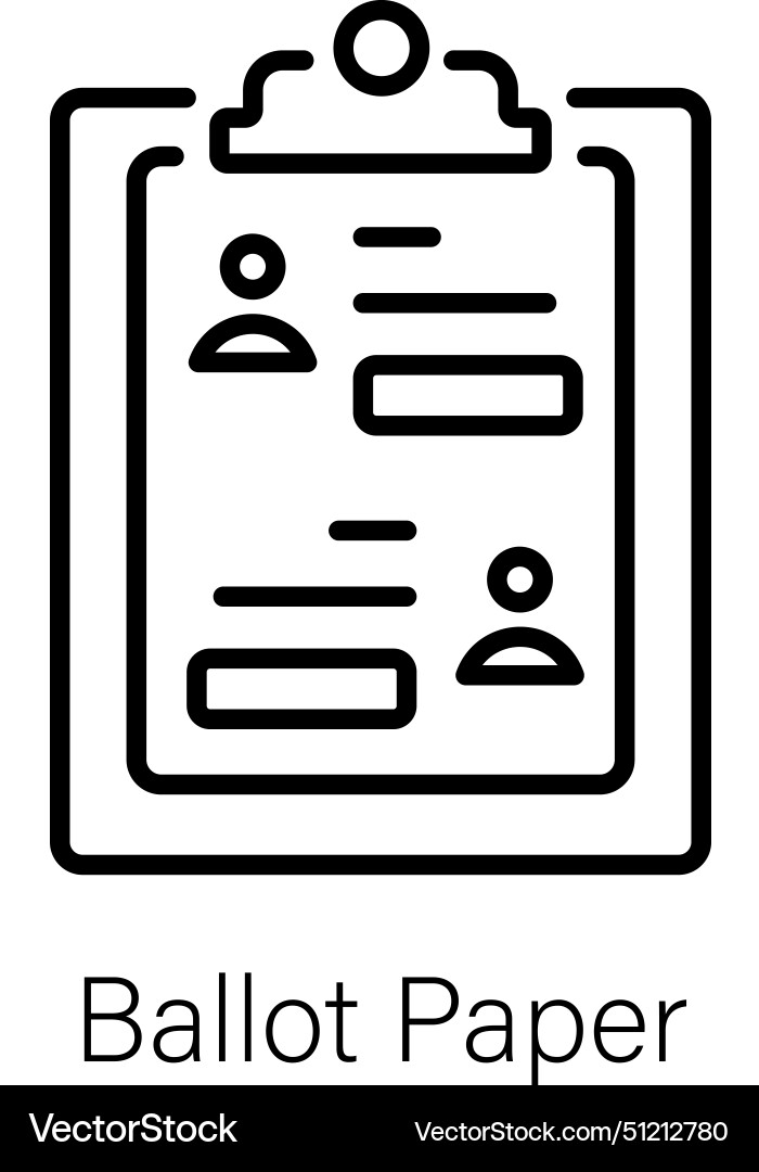 Ballot paper Royalty Free Vector Image - VectorStock