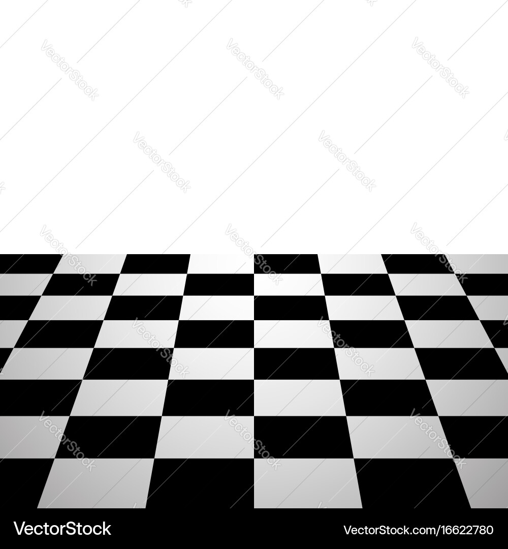 Chess board background perspective view Royalty Free Vector