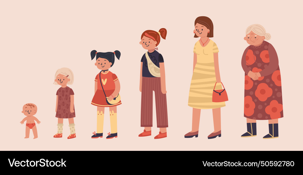 Generations of women set Royalty Free Vector Image