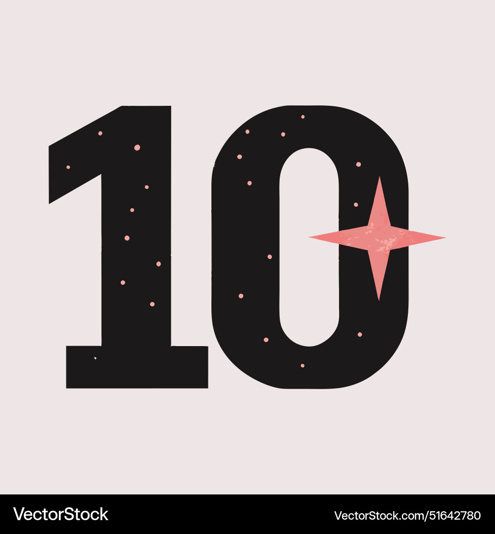 Number design Royalty Free Vector Image - VectorStock