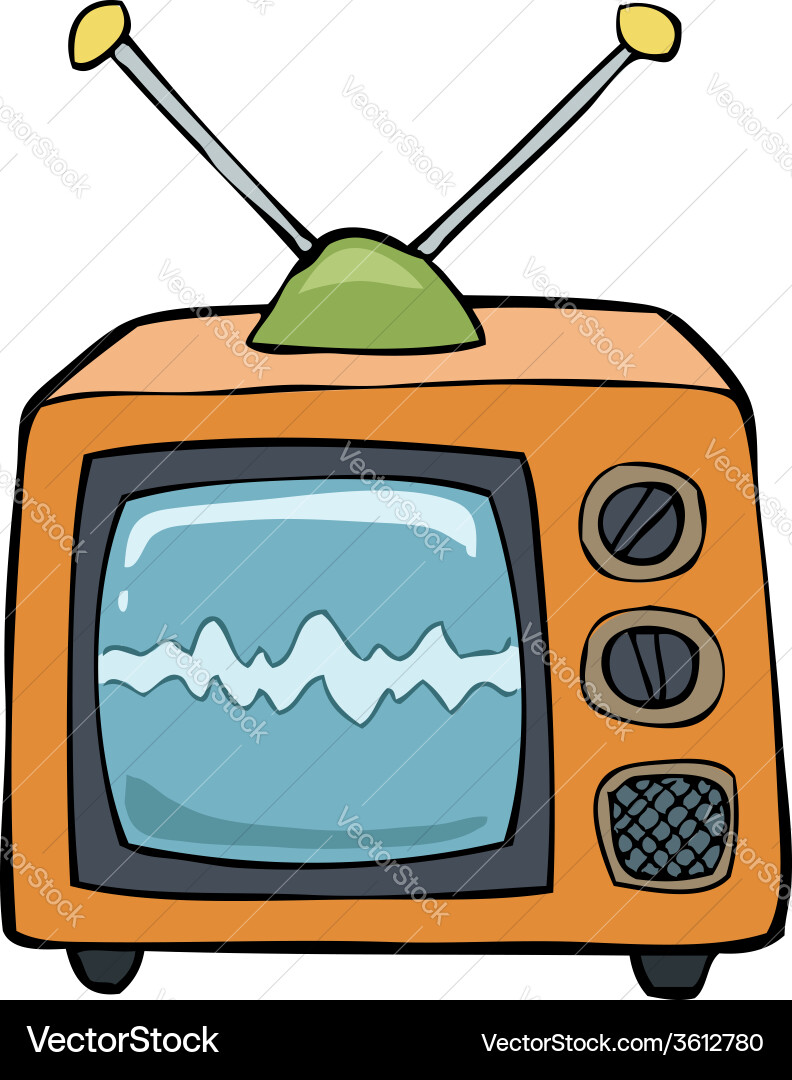 Orange tv Royalty Free Vector Image - VectorStock