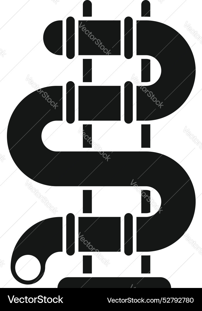 Playground slide forming an s shape Royalty Free Vector