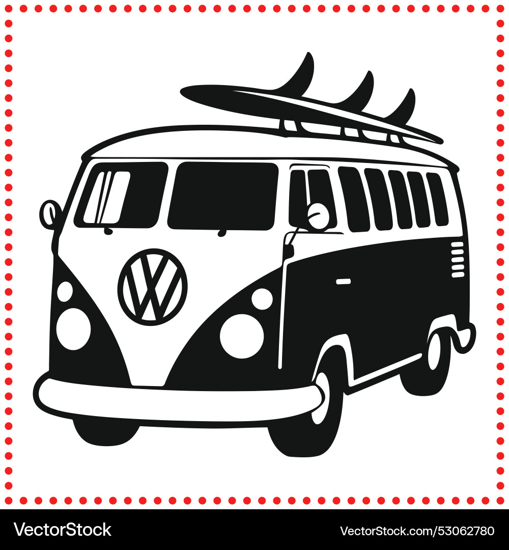 Rolling through decades the vw vangs journey Vector Image