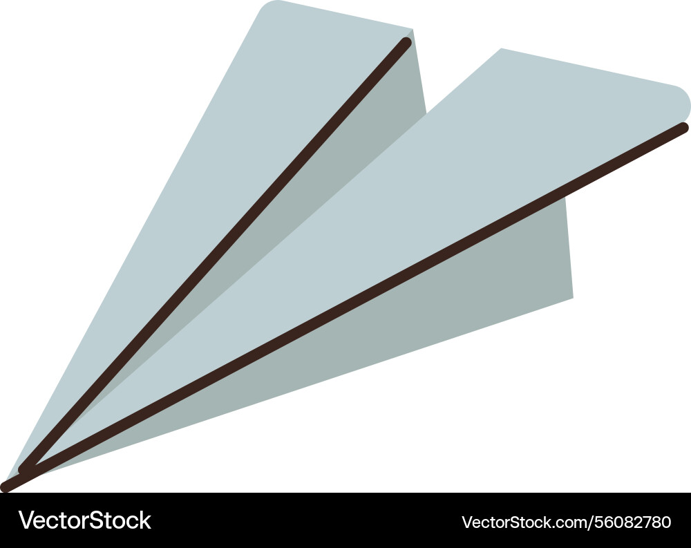 Simple paper airplane – Royalty-Free Vector | VectorStock