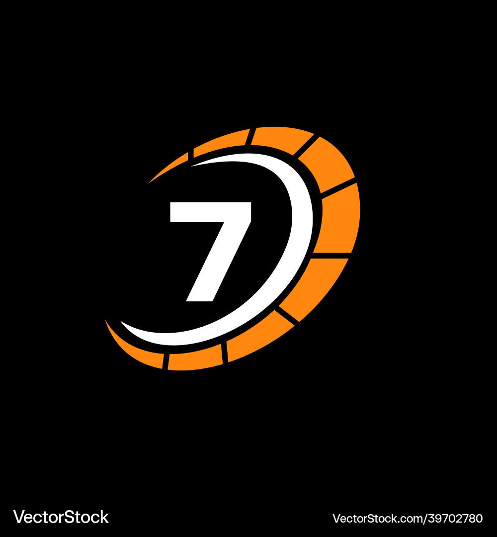 Speedometer 7 Logo - Automotive Concept Royalty Free Vector