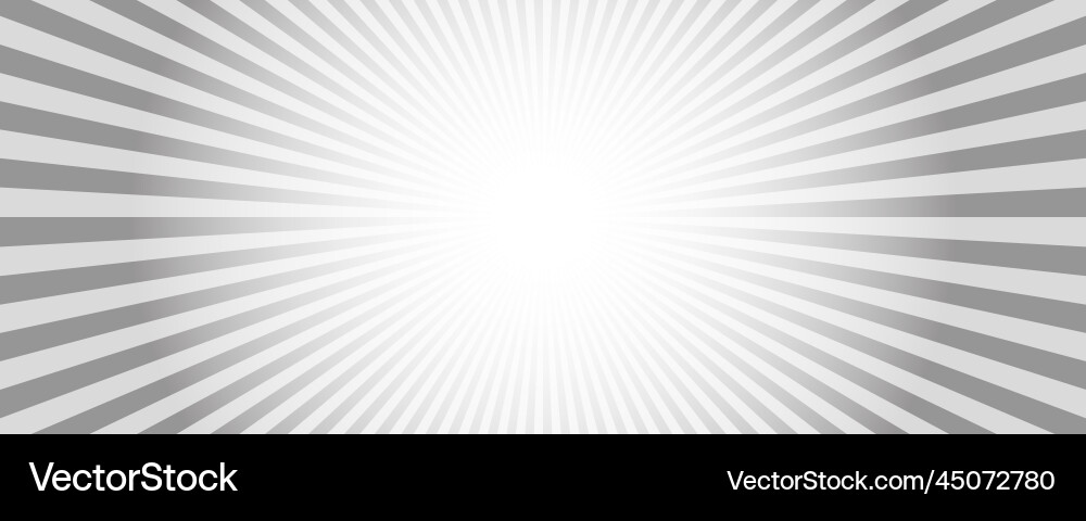 Sun rays background white and grey radial Vector Image
