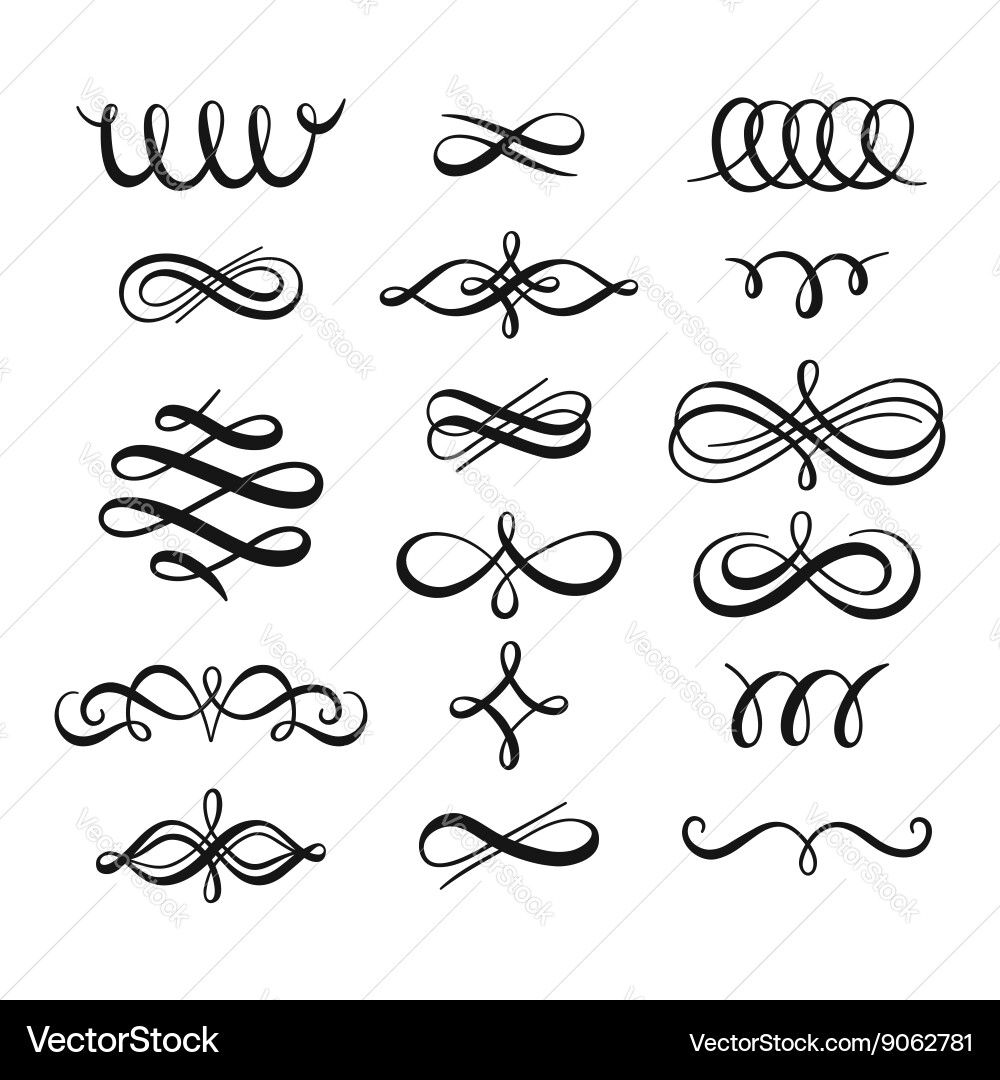 Decorative elements collection Royalty Free Vector Image