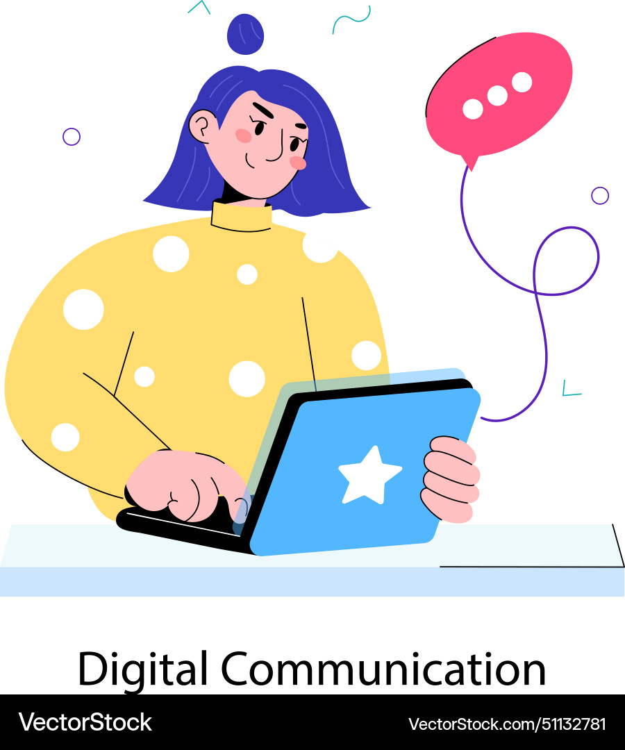 Digital communication Royalty Free Vector Image