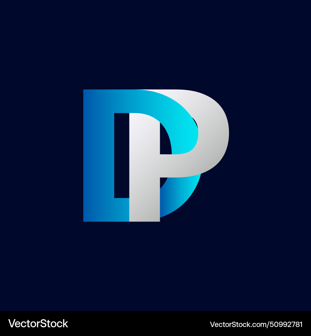 Dp letter logo template design Royalty Free Vector Image