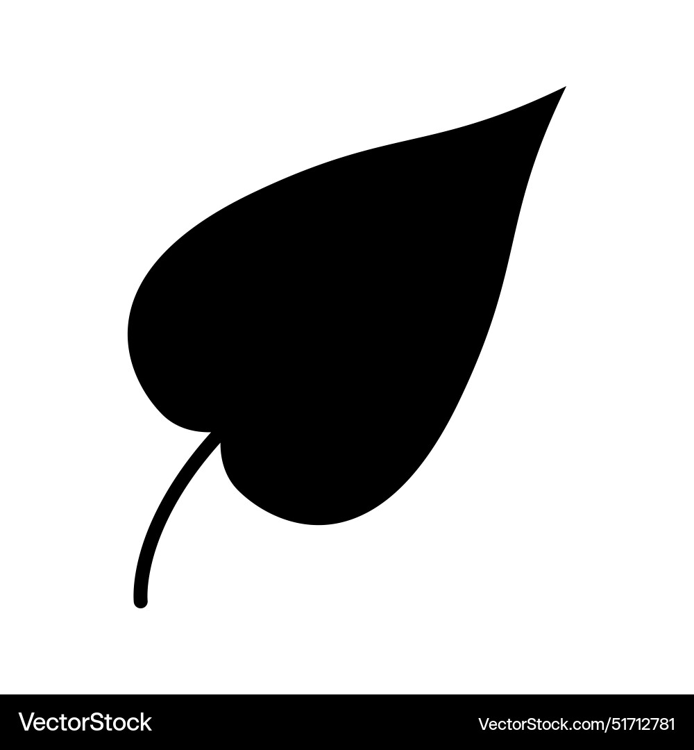 Elm leaf plant icon leaves isolated Royalty Free Vector