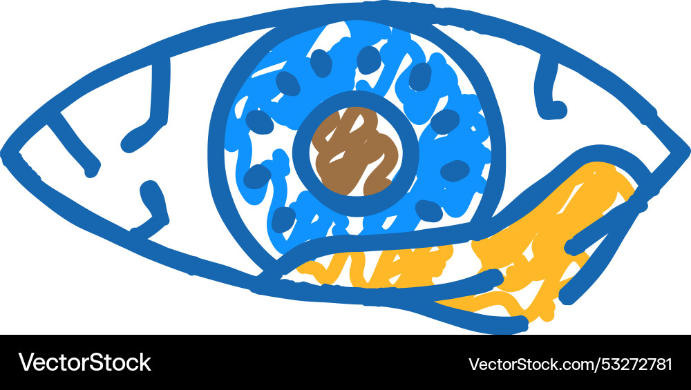 Eye infection ophthalmology icon doodle Royalty Free Vector