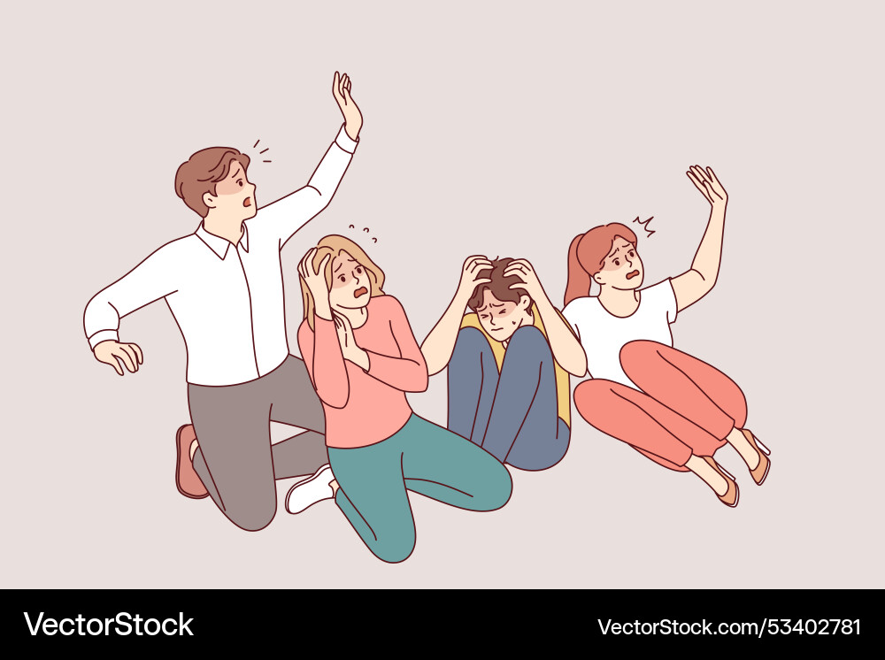 Financial Distress and Panic Royalty Free Vector Image